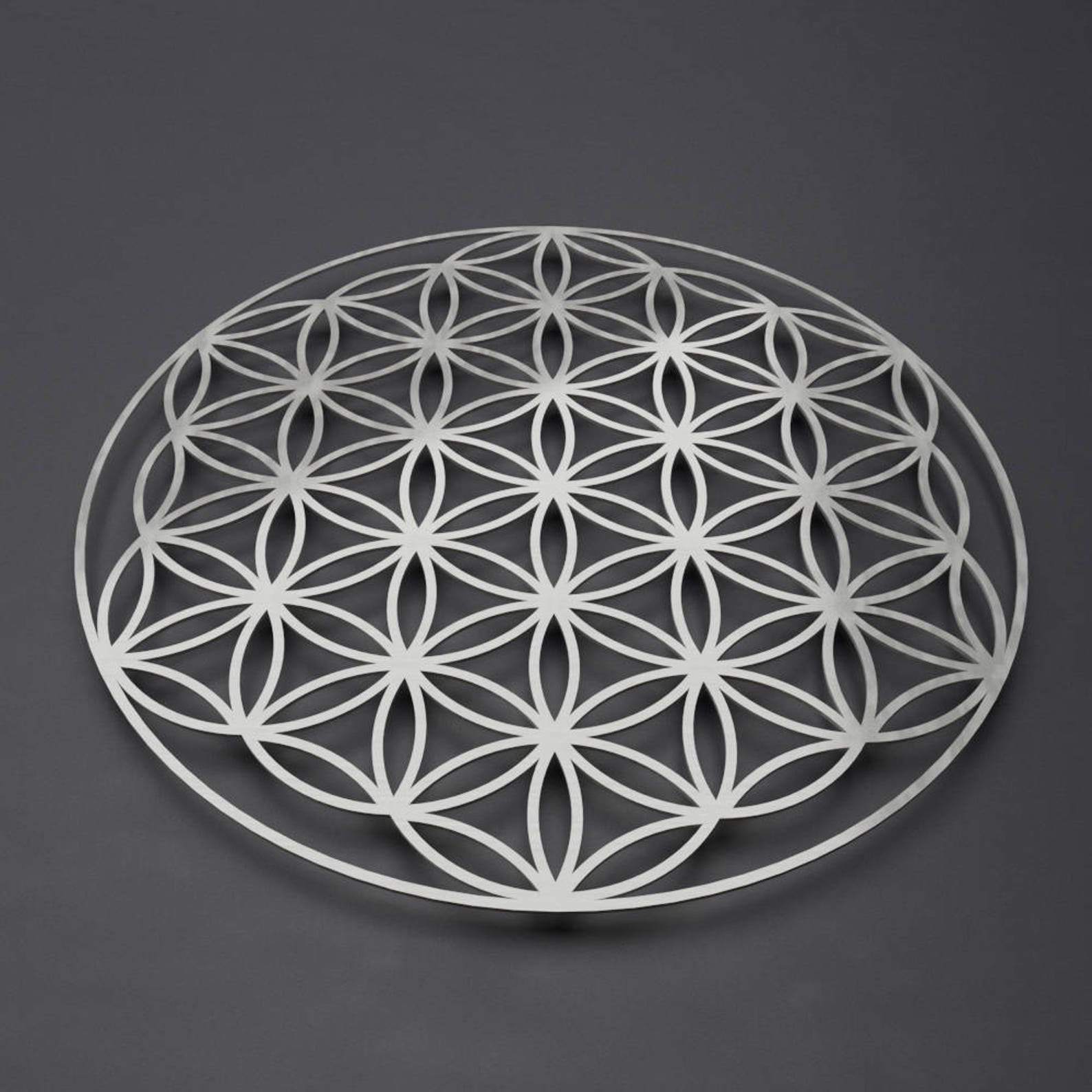 Flower of Life Metal Wall Art Sculpture Sacred Geometry Wall | Etsy