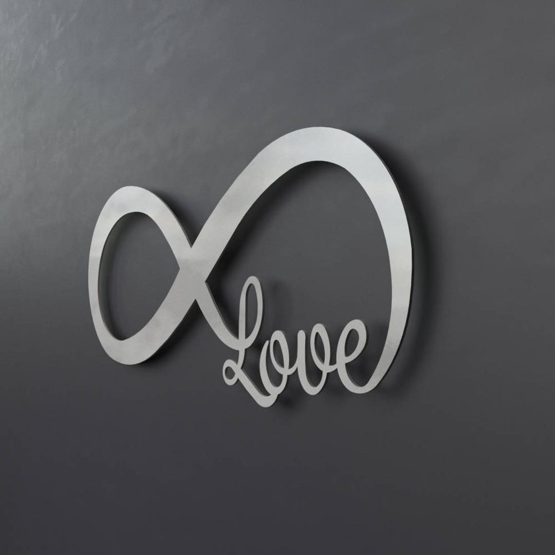 Infinity Symbol Metal Wall Art, Love Metal Wall Art, Love Sign, Wall ...