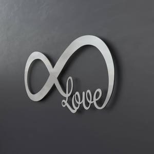 Infinity Symbol Metal Wall Art, Love Metal Wall Art, Love Sign, Wall ...