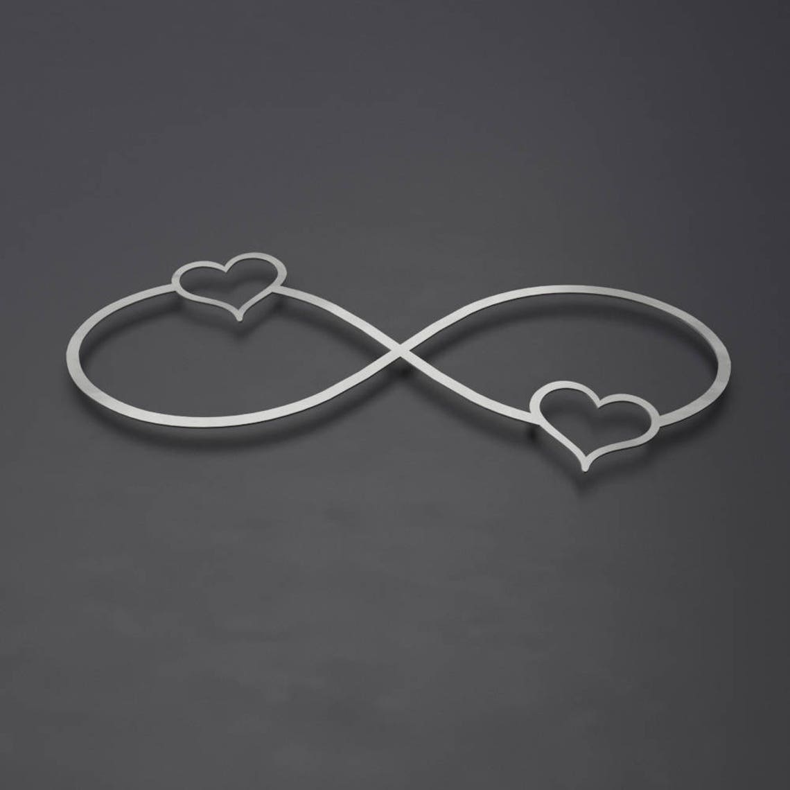 2 Hearts Infinity Symbol Metal Wall Art Infinity Wall Decor - Etsy