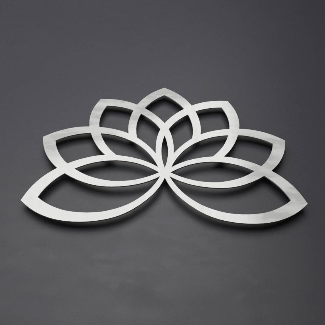 Lotus Flower Metal Wall Art Geometric Sculpture Lotus Metal - Etsy