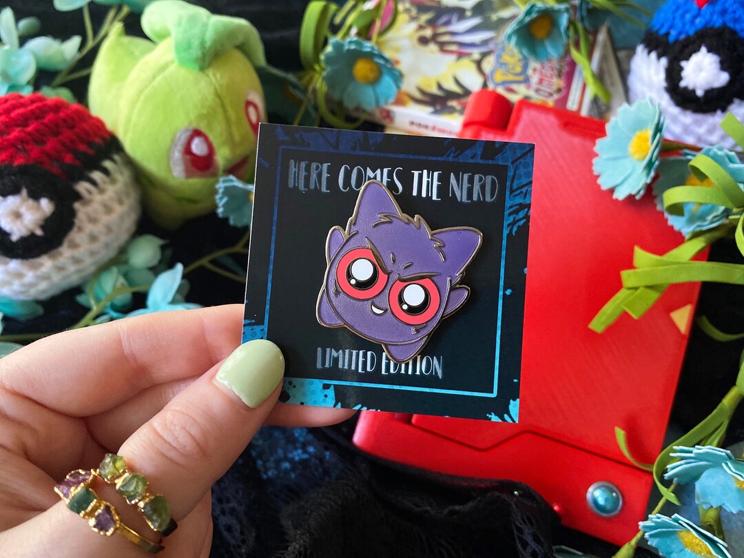 Ghost Jokester, Pocket Monsters - Hard Enamel Pin - Etsy