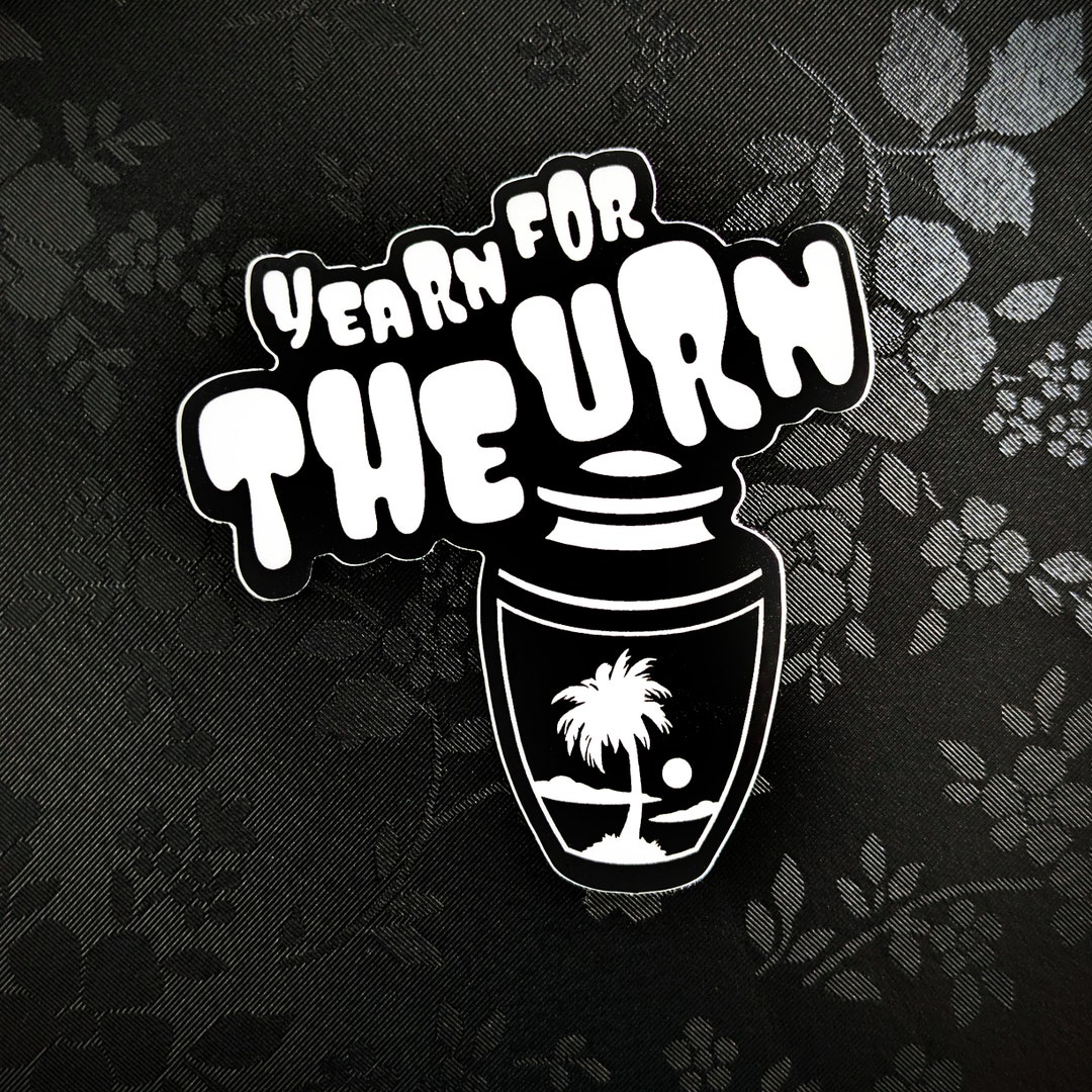 Yearn for the Urn Sticker: Dark Humor Palm Tree Decal - Etsy