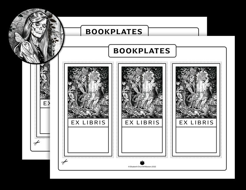 EX LIBRIS Printable Bookplates Illustrated Decorative Label - Etsy