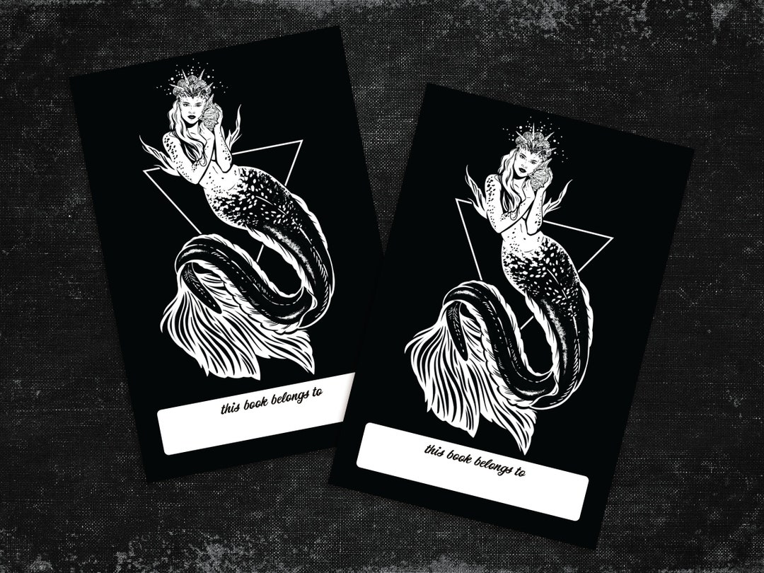 Printable Siren Bookplates | Water Elemental Ex Libris - Etsy