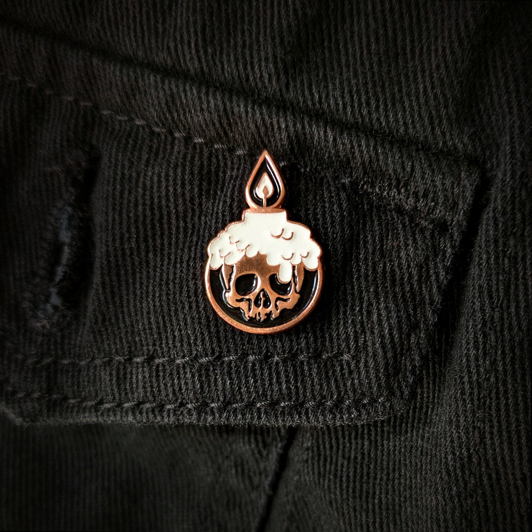 Necromancer Enamel Pin Copper Lapel Pin Gothic Gift for Witch - Etsy