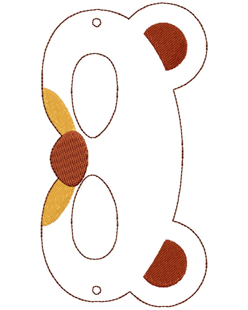 Bear mask embroidery design bear mask cut out embroidery | Etsy