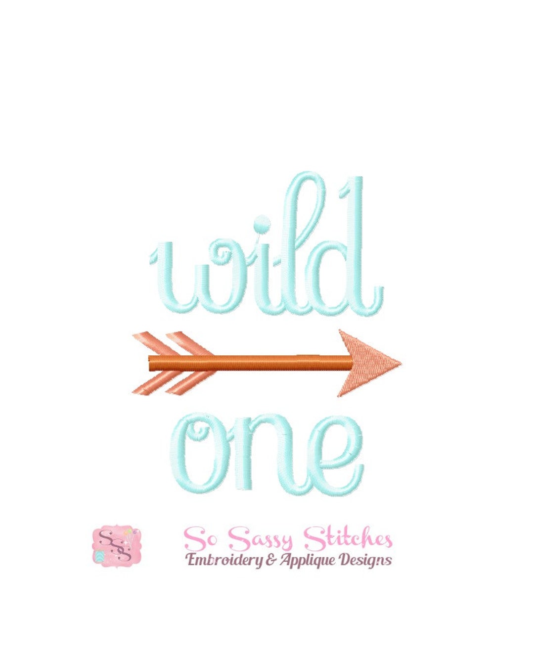 Wild One Embroidery Design, Wild One, 4x4 5x7 Embroidery Design, Wild ...