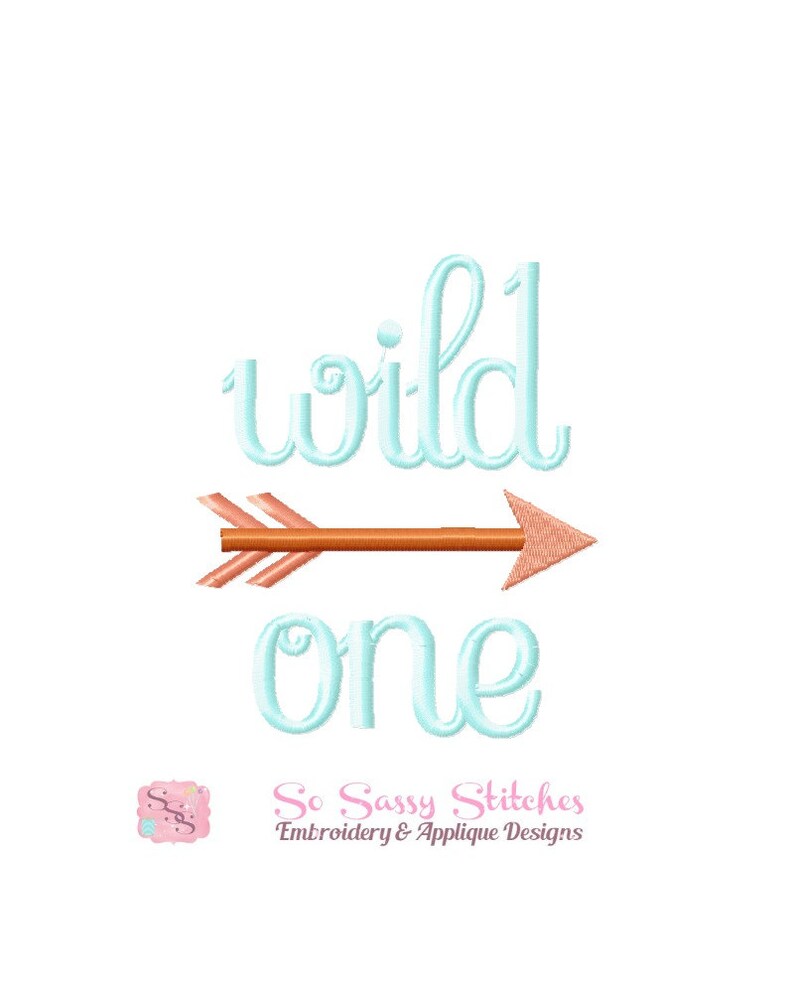 Wild One Arrow Embroidery Design (4x4 5x7) (instant Download) - Etsy