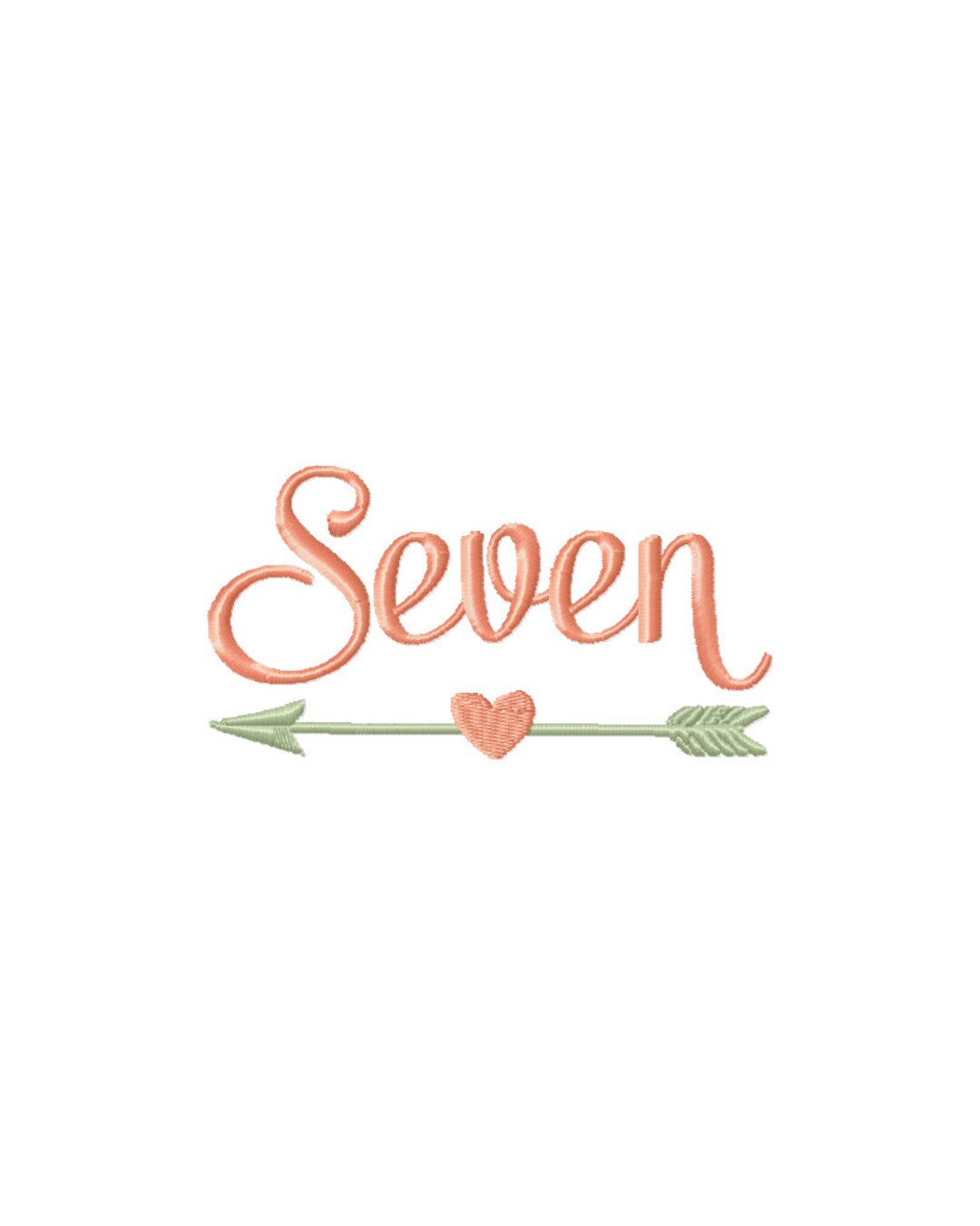 Seven Arrow Embroidery Design, 7th Birthday Embroidery Design, Seventh ...