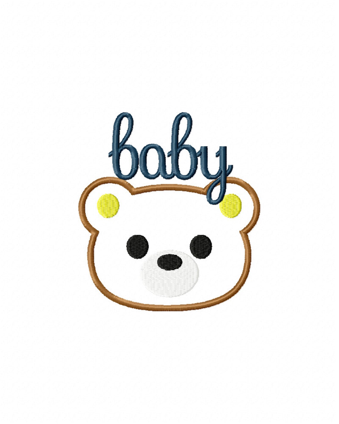 Baby Bear Embroidery Design Bear Embroidery Design Baby Bear | Etsy