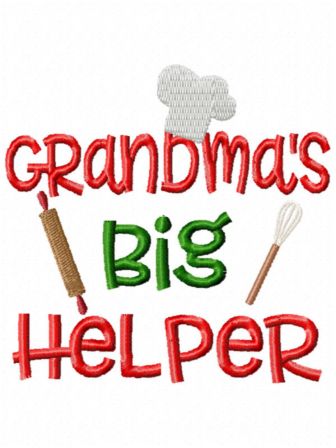 Cooking Embroidery Design, Christmas Embroidery Design, Grandmas Big ...