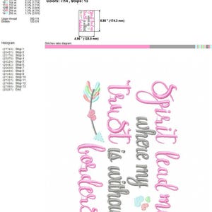 Spirit Lead Me Embroidery Design, Christian 5x7 (instant Download) - Etsy