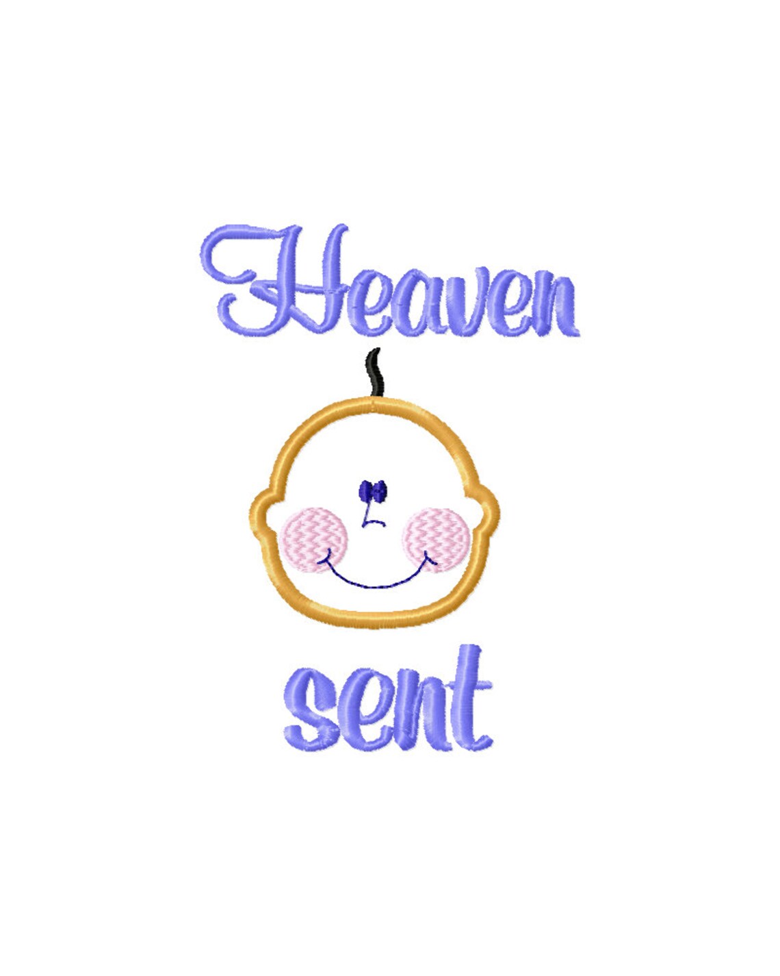 Heaven Sent Baby Boy Embroidery Design, Christian Embroidery Design ...