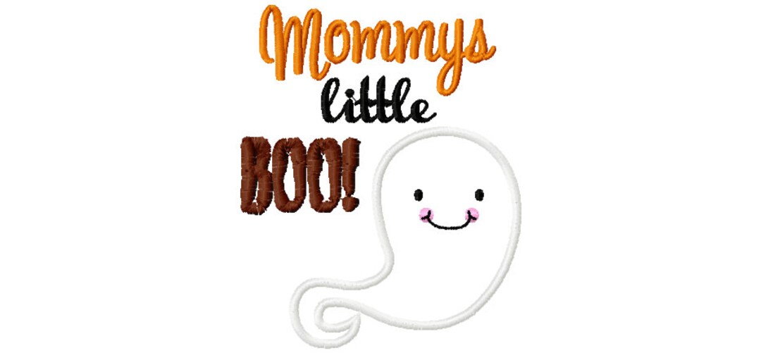 Mommy's Little Boo Embroidery Design, 4x4 5x7 Halloween Embroidery ...