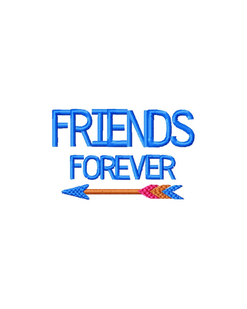 Friends Forever Embroidery Design Friends Embroidery Design - Etsy