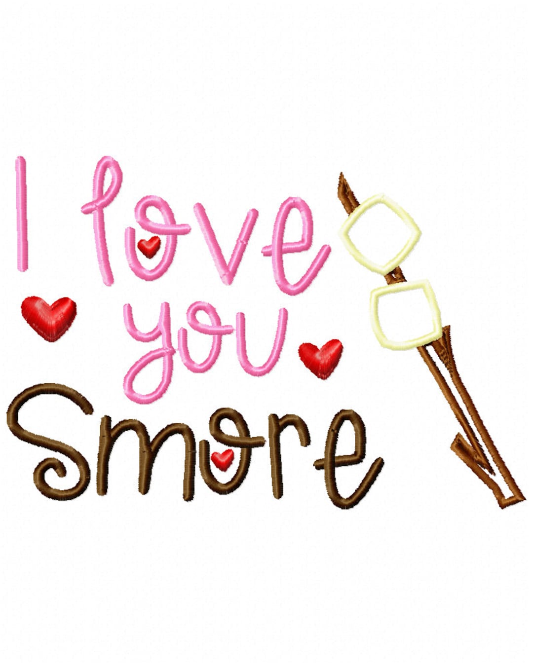 Valentine Emboridery Design, Smore Embroidery Design, Camping ...