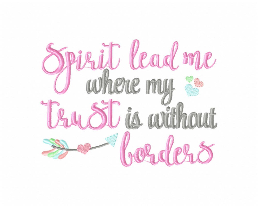Spirit Lead Me Embroidery Design, Christian Embroidery Design ...