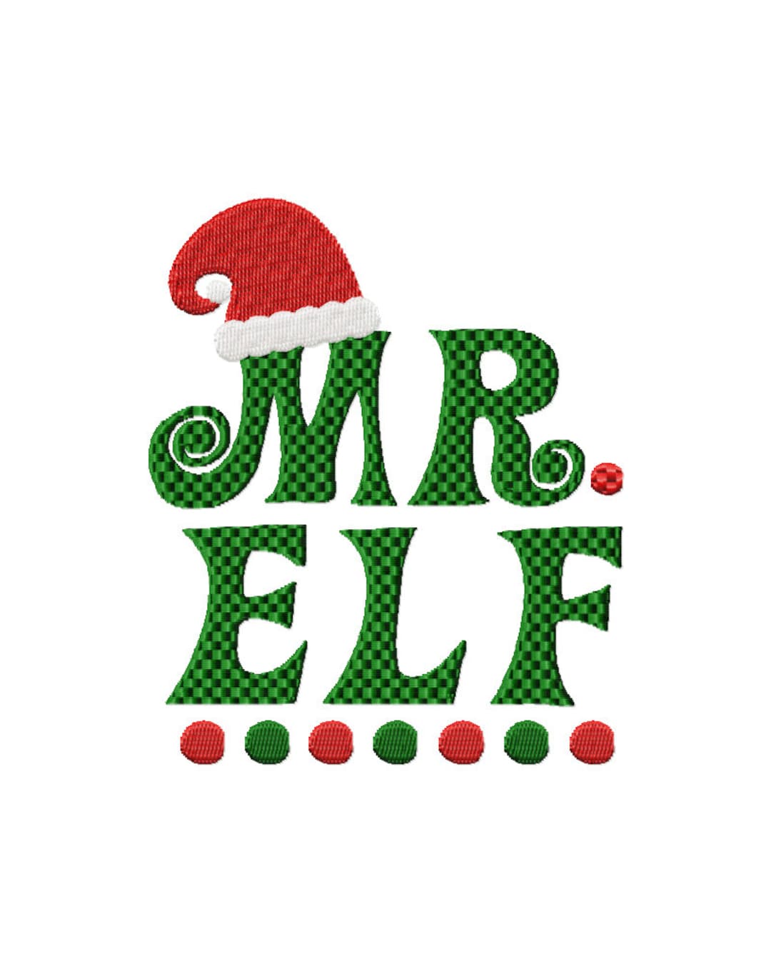 Mr. Elf Embroidery Design, Family Christmas Embroidery Design, Elf ...