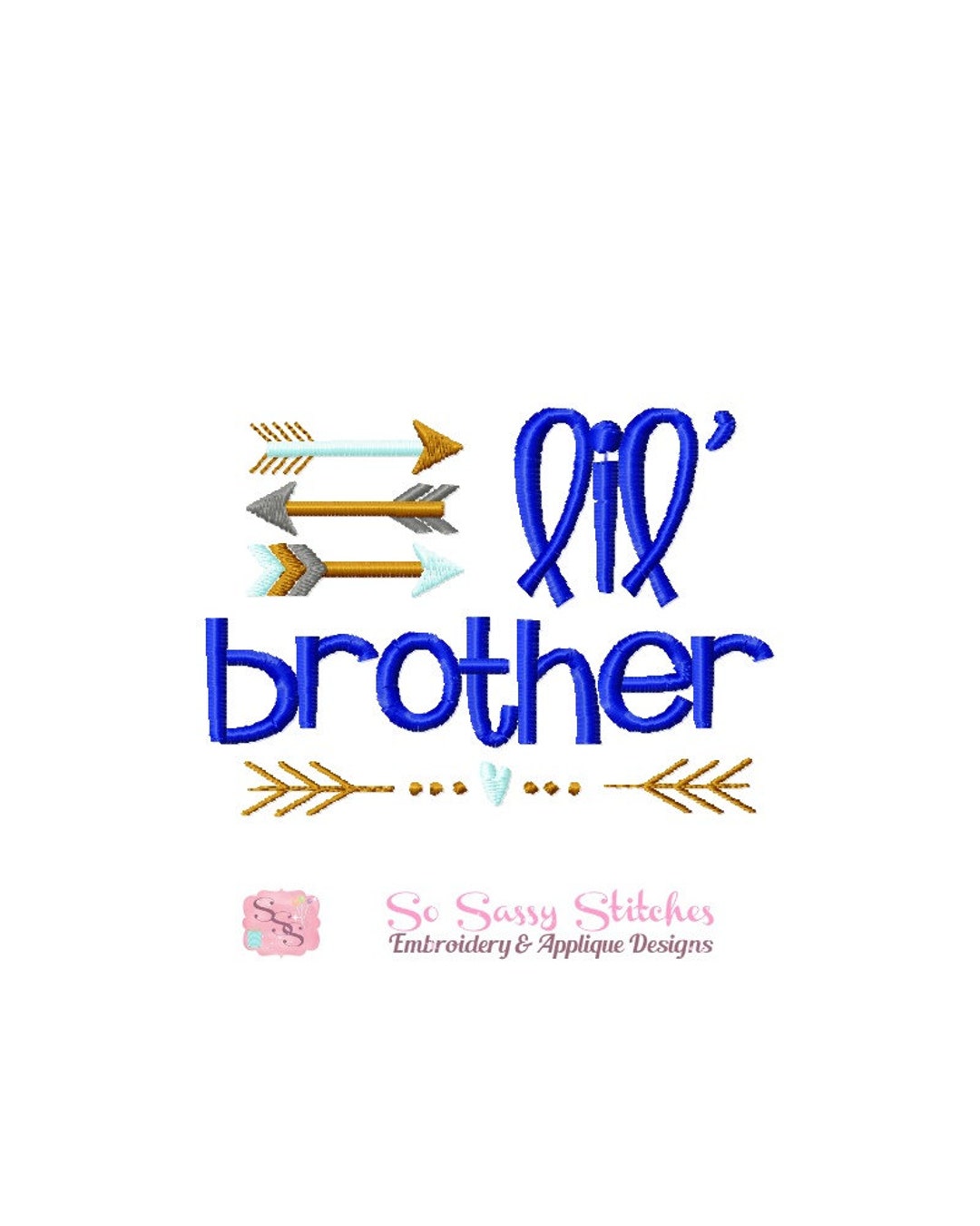Lil' Brother Embroidery Design, Little Brother Embroidery Design ...