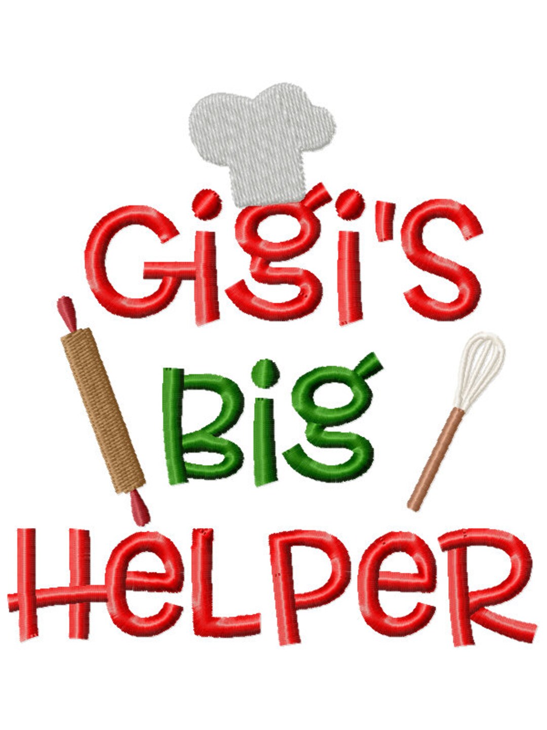 Gigis Big Helper Embroidery Design, Grandma Embroidery Design ...
