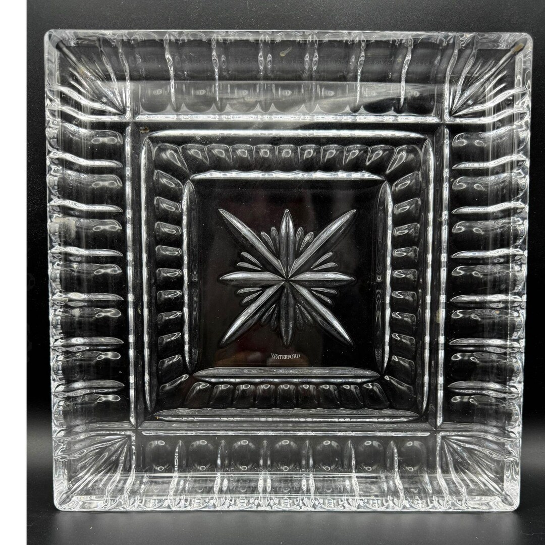 Vintage Waterford Crystal O'connell Star Cut Square Vide Poche Tray ...