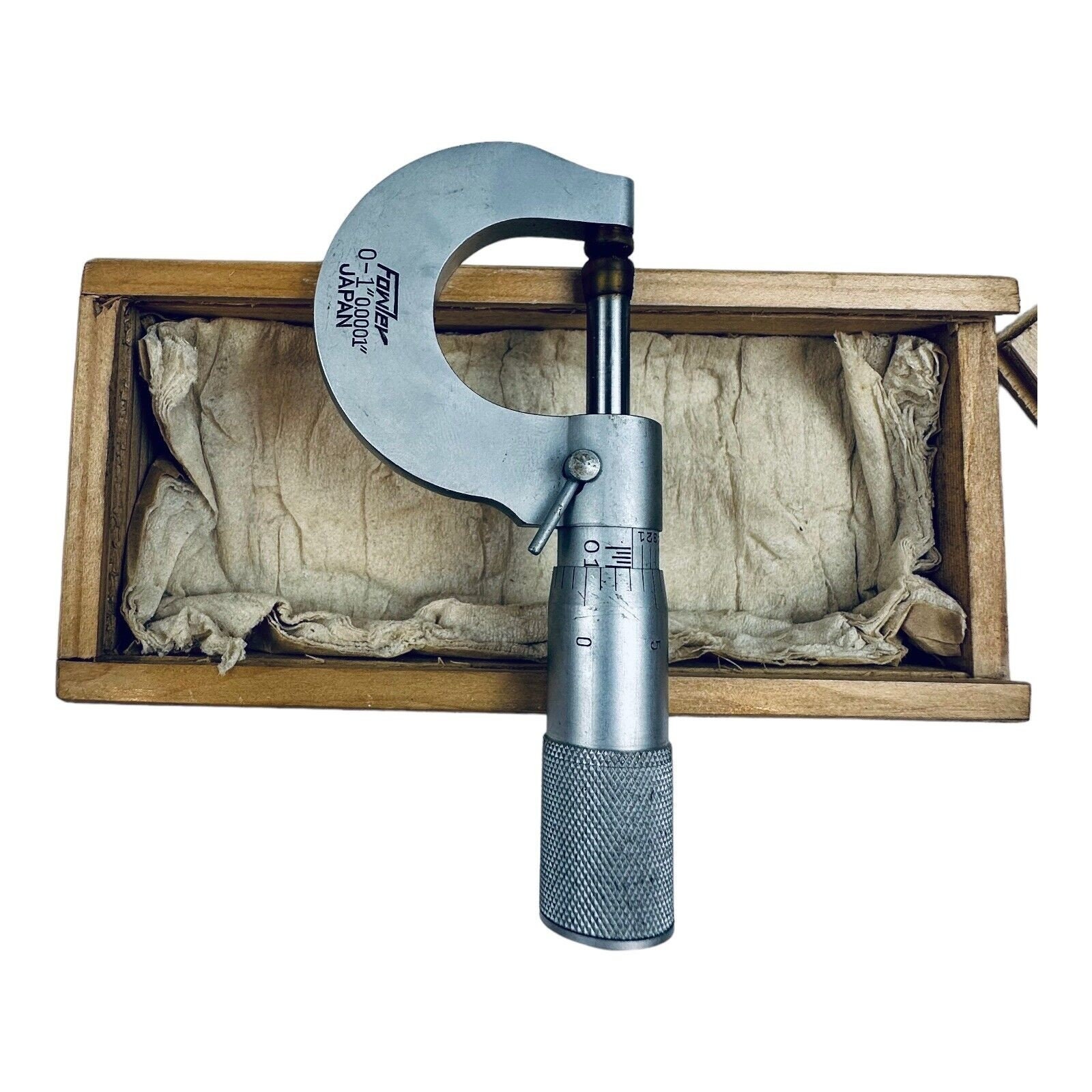 Vintage Fowler Tungsten Carbide Outside Micrometer Caliper 0-1 Friction ...