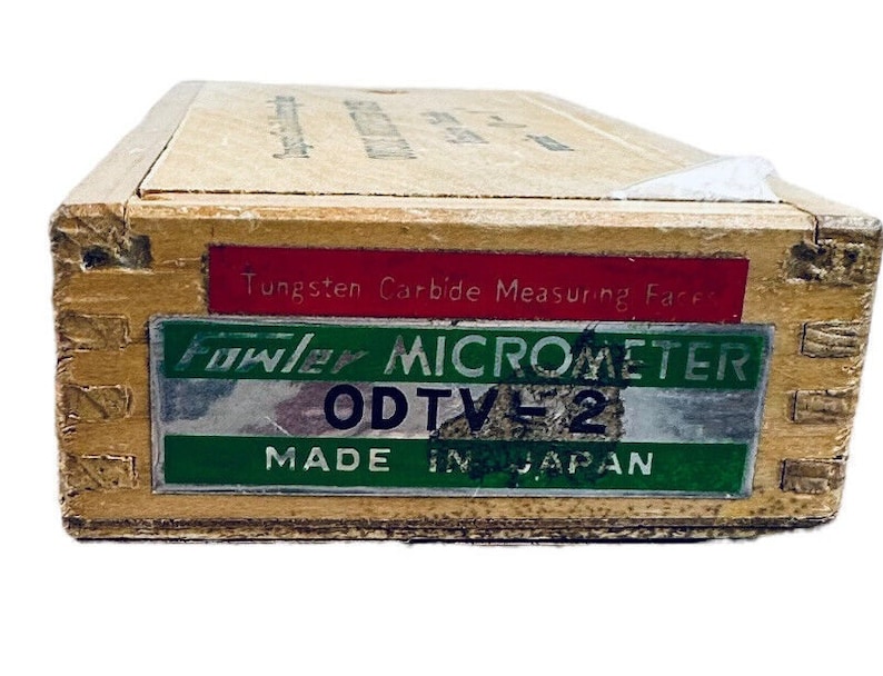 Vintage Fowler Tungsten Carbide Outside Micrometer Caliper 0-1 ...