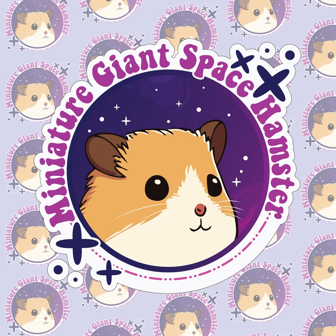 Boo the Miniature Giant Space Hamster Kiss-cut Sticker - Etsy