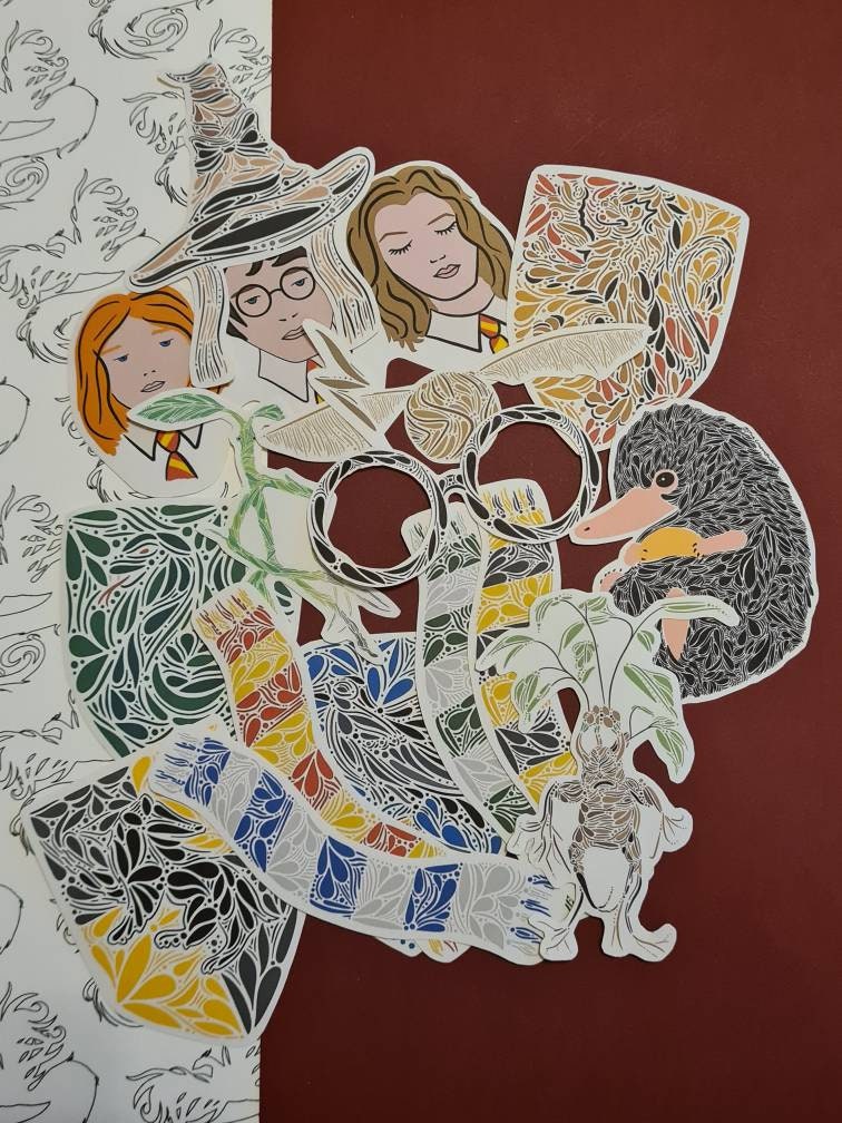 Large Wizarding World Sticker Pack Pattern Planner Journal Scrapbooking ...