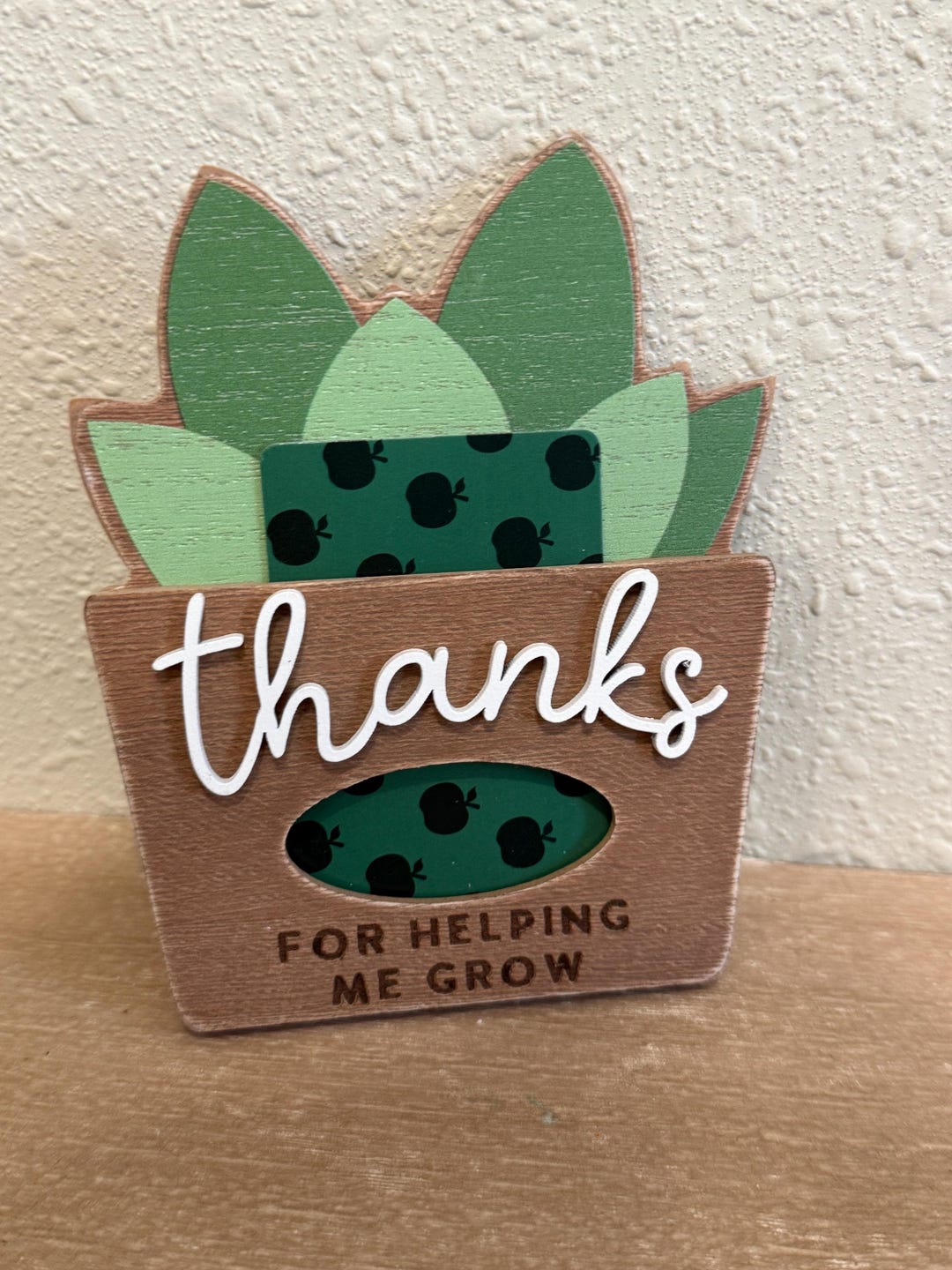 Gift Card Holder - Thanks for Helping Me Gro - Etsy