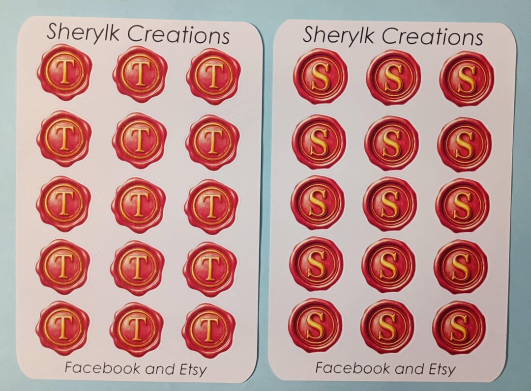 Wax Seal Sticker Sheet Bullet Journal Planner Stickers - Etsy