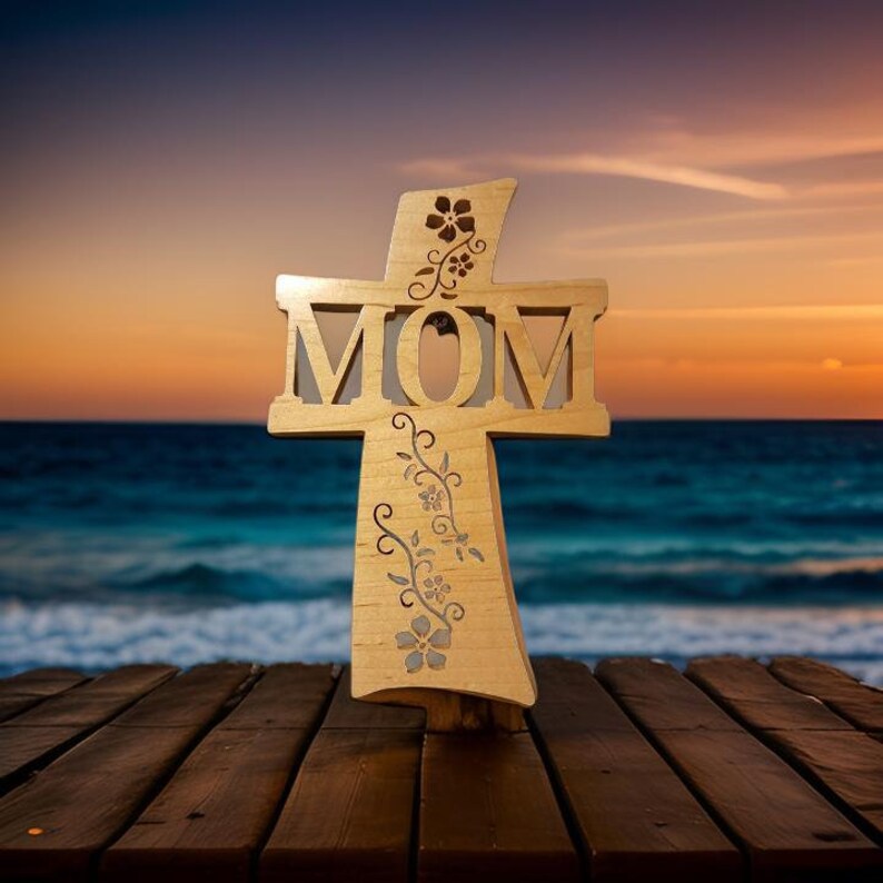 Wooden Mom Cross, Mother's Day, Christ, God, Memorial, Wood Sign, Gift ...
