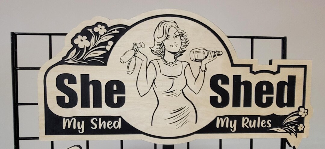 Custom Wooden She-shed Sign She Shed Wall Decor Craft Room - Etsy