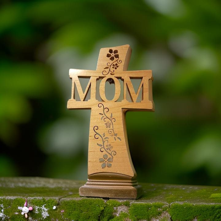 Wooden Mom Cross, Mother's Day, Christ, God, Memorial, Wood Sign, Gift ...