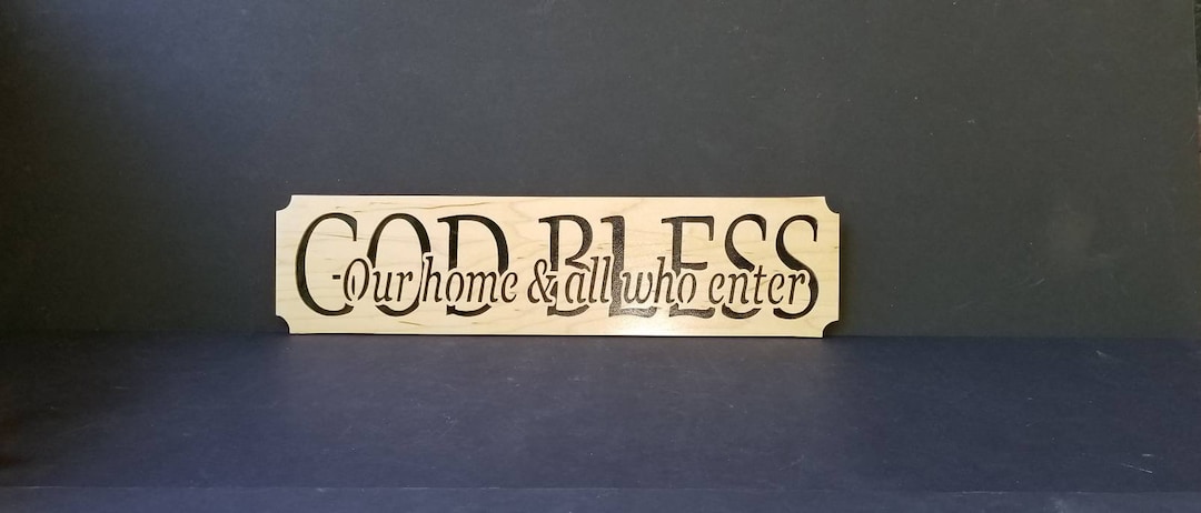 God Bless Our Home & All Who Enter Plaque, Inspirational, God, Jesus ...