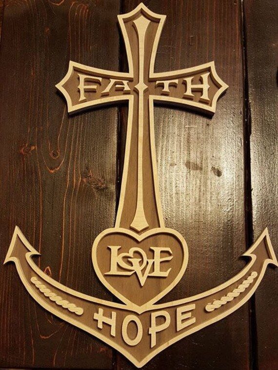 Love Faith Hope Anchor Wall Hanging | Etsy