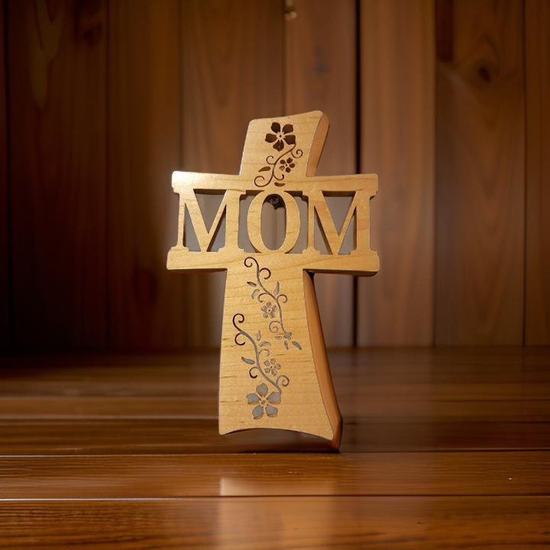 Wooden Mom Cross, Mother's Day, Christ, God, Memorial, Wood Sign, Gift ...
