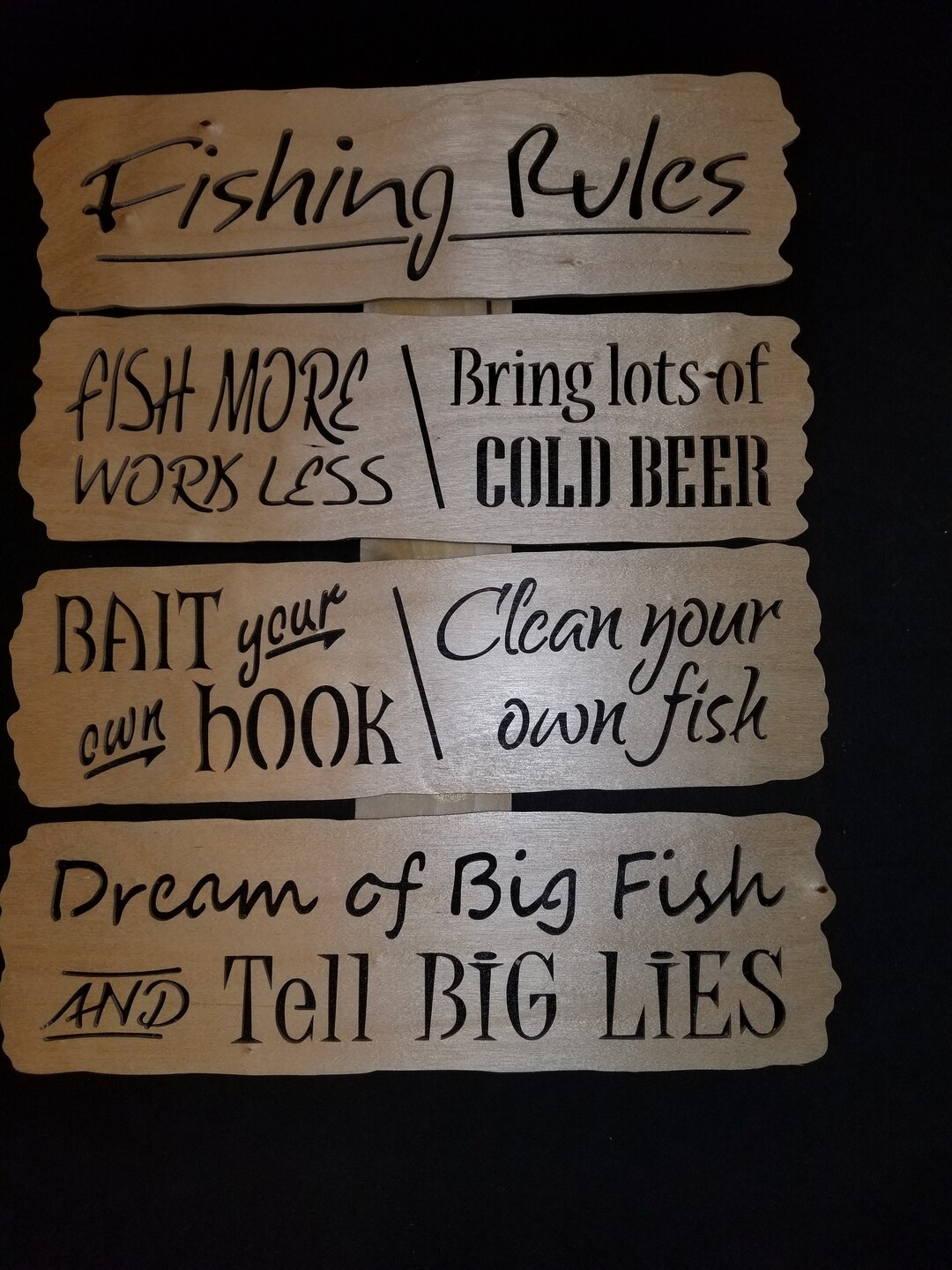 Fishing Rules Sign, Fisherman Gifts, Gift for Dad,camping Sign ...