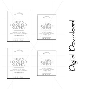 Download and Print Thieves Household Cleaner for 16oz and 8oz Glass ...