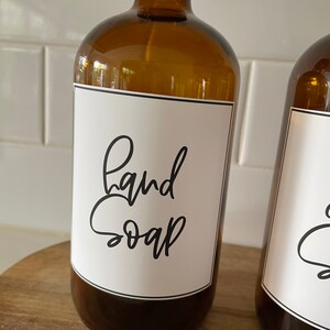 Modern Hand Soap & Dish Soap Labels: Kitchen Organization - Etsy