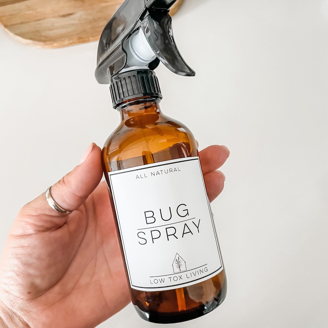DIY Bug Spray Vinyl Label With All Natural Bug Spray Sticker, Toxin ...