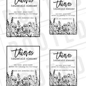 BULK ORDER 20 Printed Thieves Household Cleaner and Vinyl Labels for ...