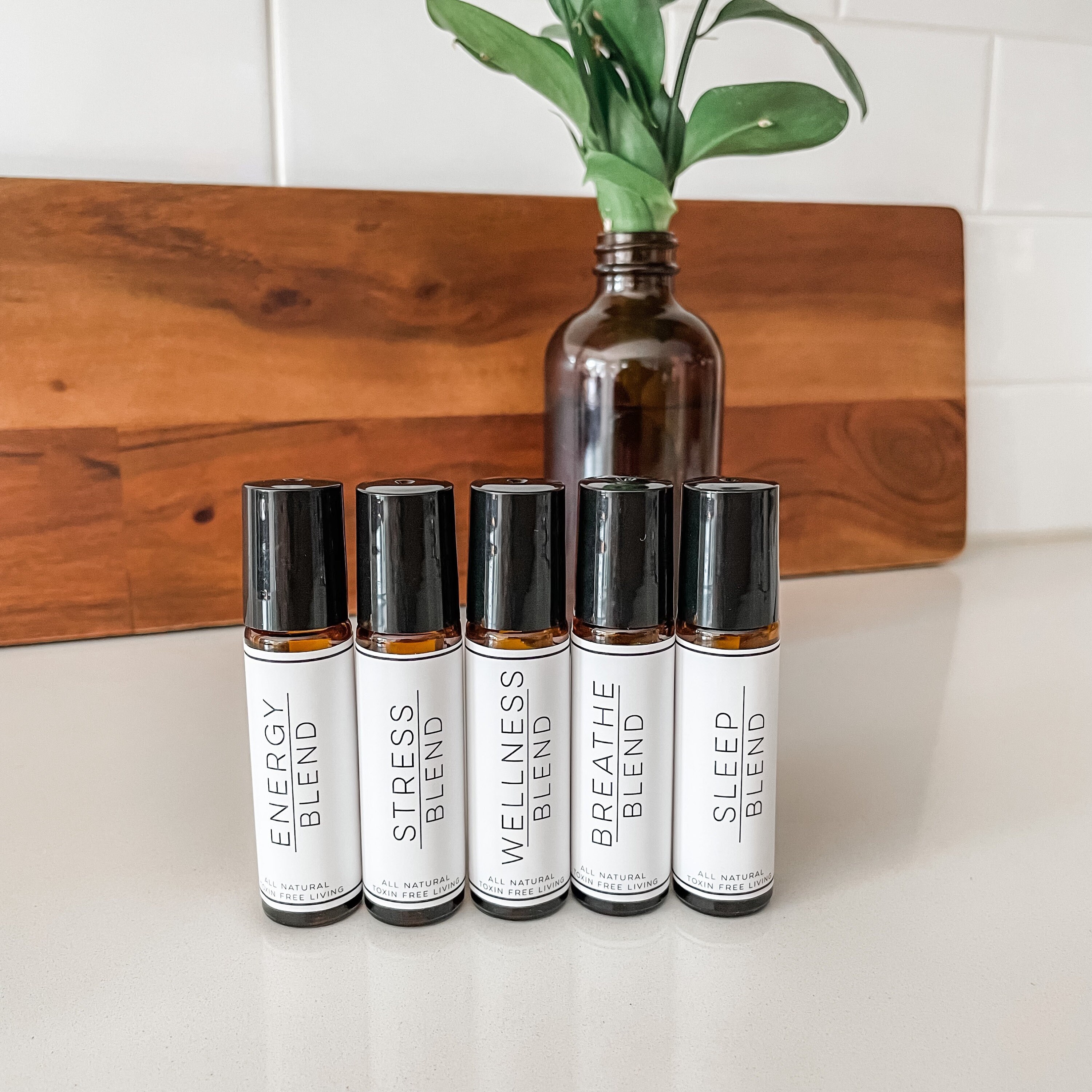 Set of 5 PRINTED Modern Roller Label Set Basic Roller Labels - Etsy