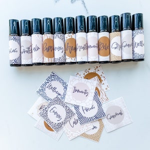 Download and Print Essential Oil Roller Labels, Digital Download Roller ...
