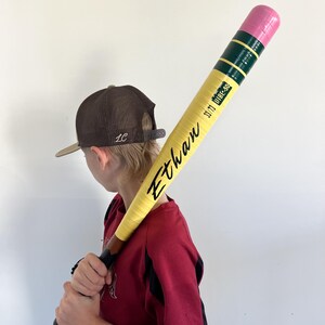 Personalized Pencil Baseball Bat: Taped Plastic Pencil Bat With Custom ...