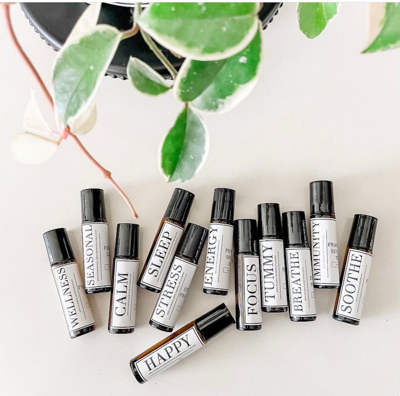 Essential Oil Roller Bottle Labels: Printable Stickers (digital ...
