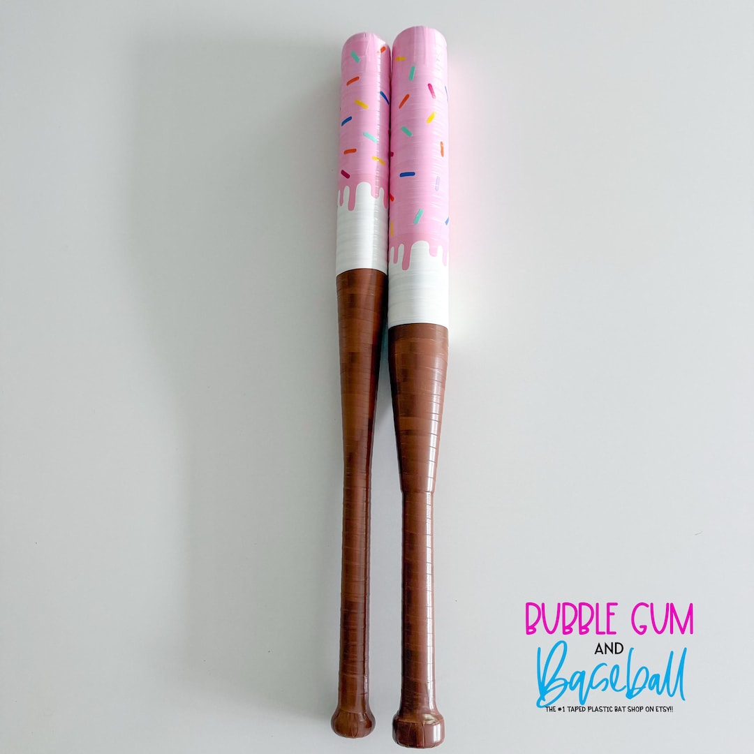 Drippy Ice Cream Taped Plastic Baseball Bat, Available in Blue or Pink ...