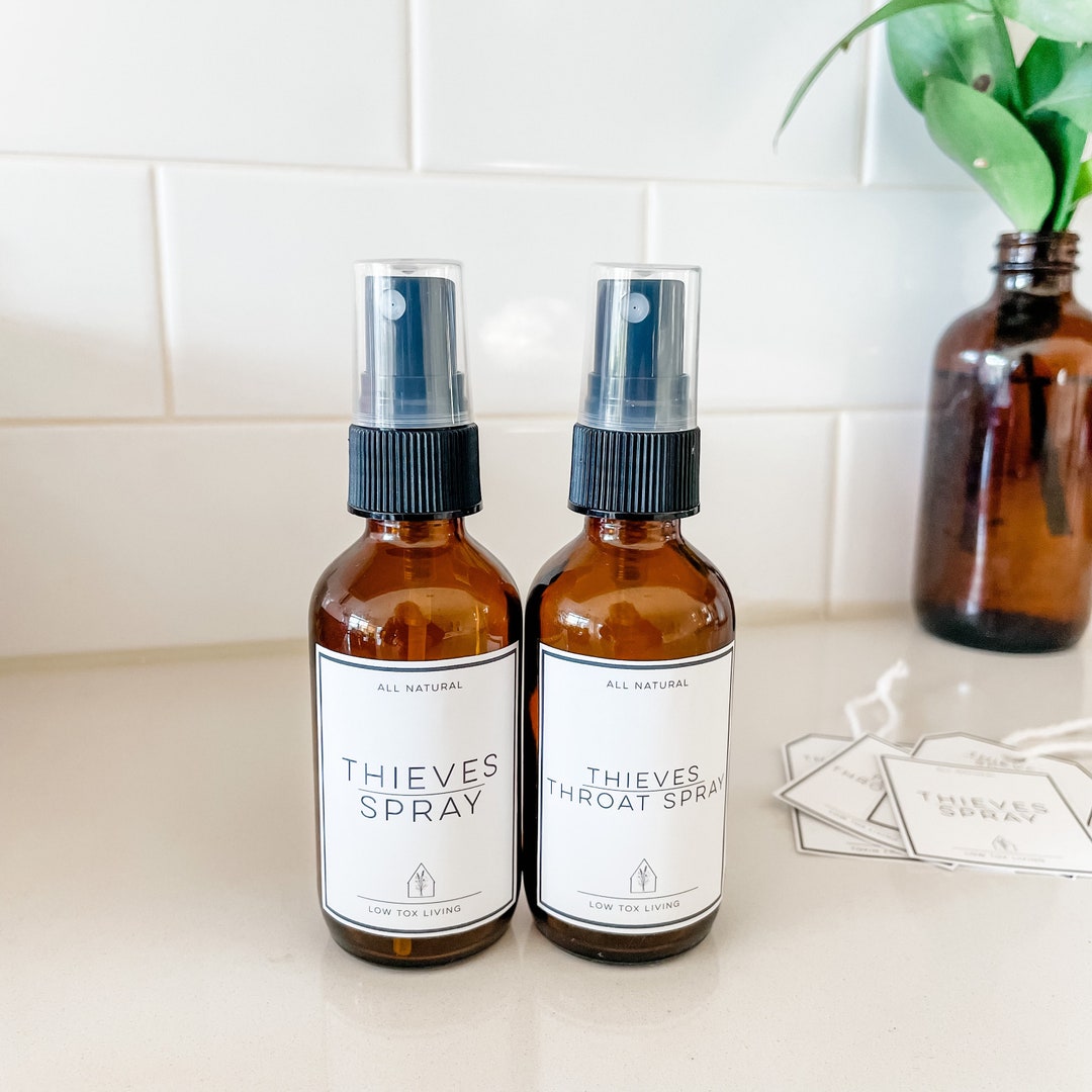 Printed and Ready to Ship Vinyl Essential Oil Label, Thieves Spray ...