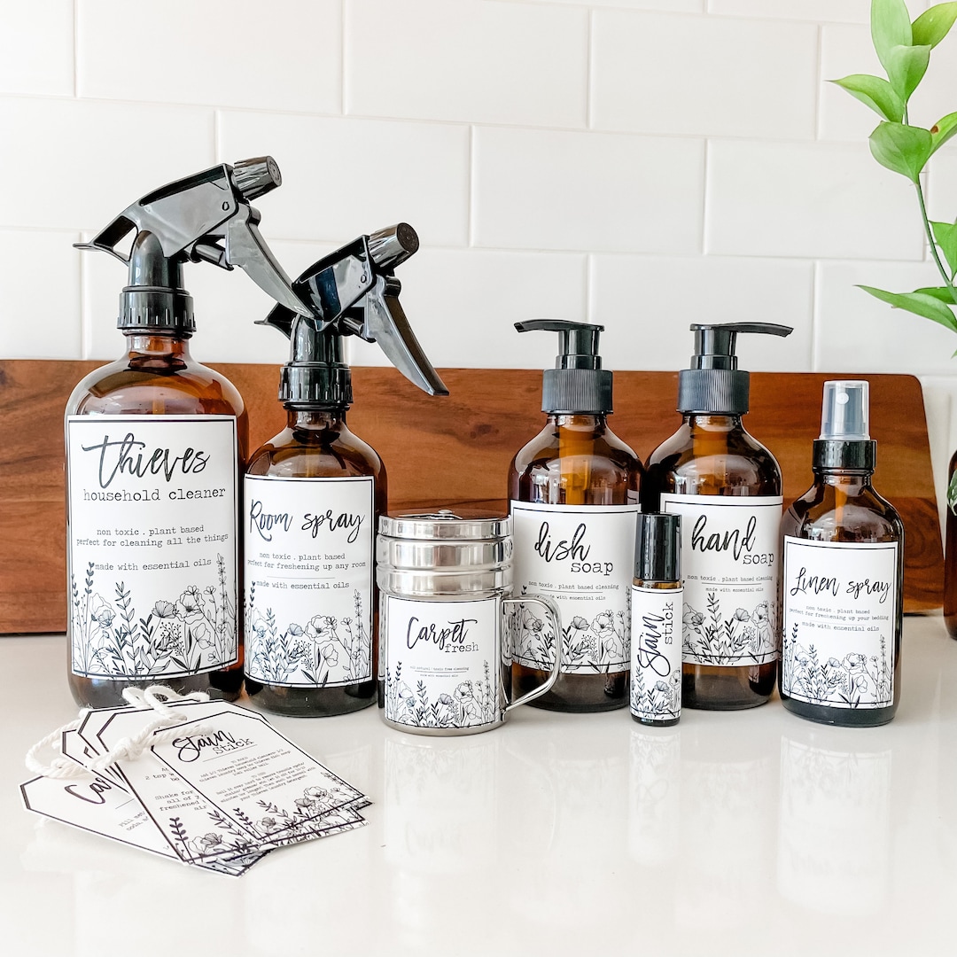 Thieves Household Cleaner Set, Thieves Cleaner Labels, Diy Thieves ...